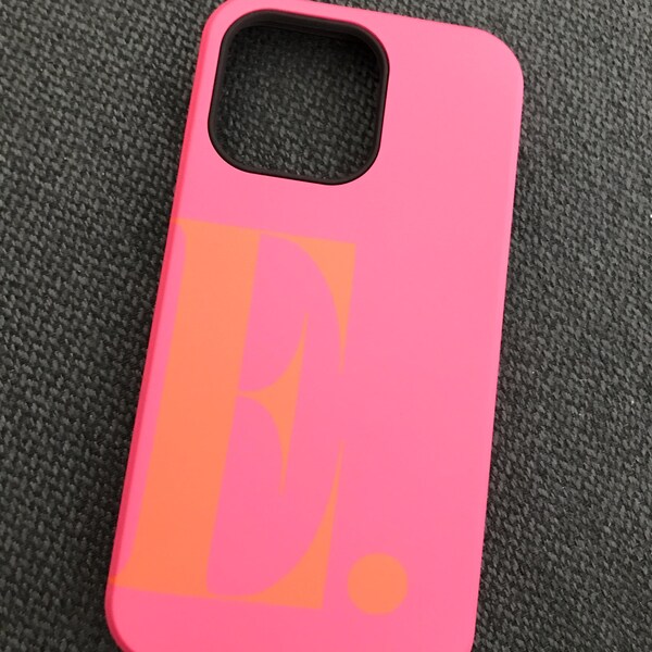 Personalised Large Initial Phone Case for iPhone 17 16 15 14 13 12 11 ...