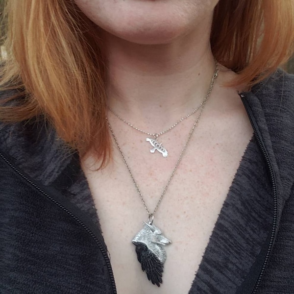 Ravenwolf.....hand Carved in Fine Pewter Black Raven - Etsy
