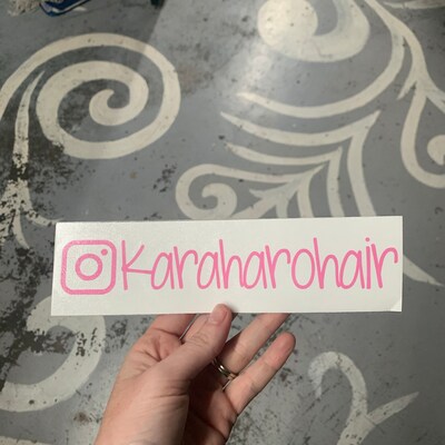 Instagram Handle Car Decal, Car Sticker, Influencer Decal, IG Sticker ...