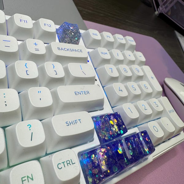 Glitter Keycaps | OEM Cherry MX Switches | Mechanical Keyboard Key Cap ...
