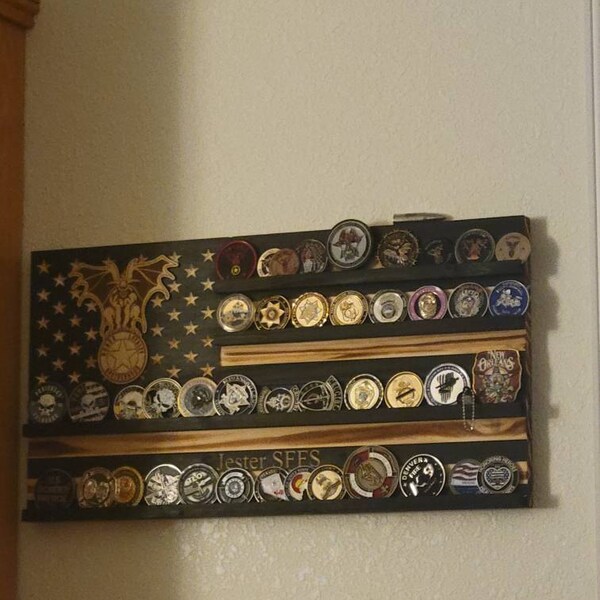 Firefighter Challenge Coin Display, Fire Hydrant, Gift for Firefighters ...