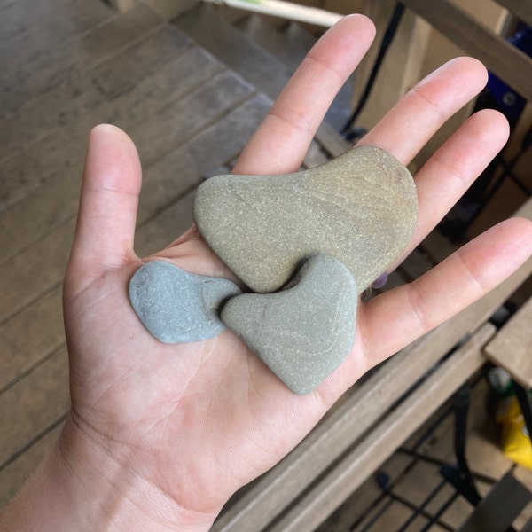 Heart Shaped Beach Rocks - Lake Erie - Set of 8 - Etsy