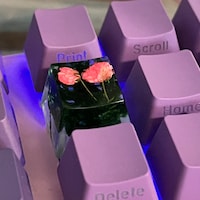 Moss/flower Artisan Keycap, Real Moss and Floral Resin Keycap, White ...