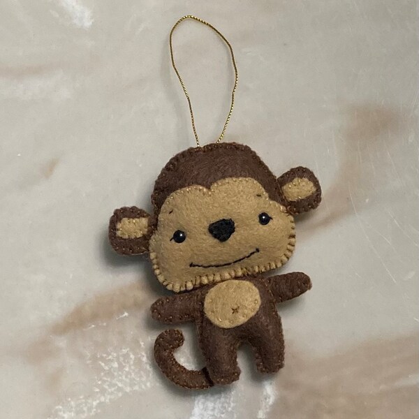 Felt Monkey Pattern PDF Tutorial Monkey Plush Sewing Tutorial Monkey ...