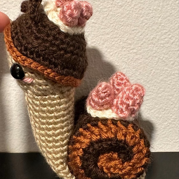 Cake Snail Crochet Pattern PDF, Amigurumi Food Animal, Cute Snail Plush ...