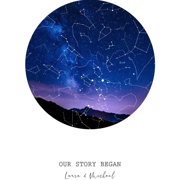 In Loving Memory Memorial Star Map Sympathy Gifts | Celebration of Life ...