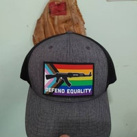 AK-47 Defend Equality Progress Pride Flag PVC Patch With Hook and Loop ...