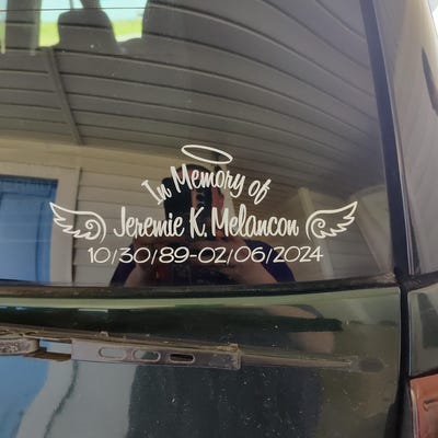 In Memory Car Decal, Memorial Car Decal, in Loving Memory Car Decal ...