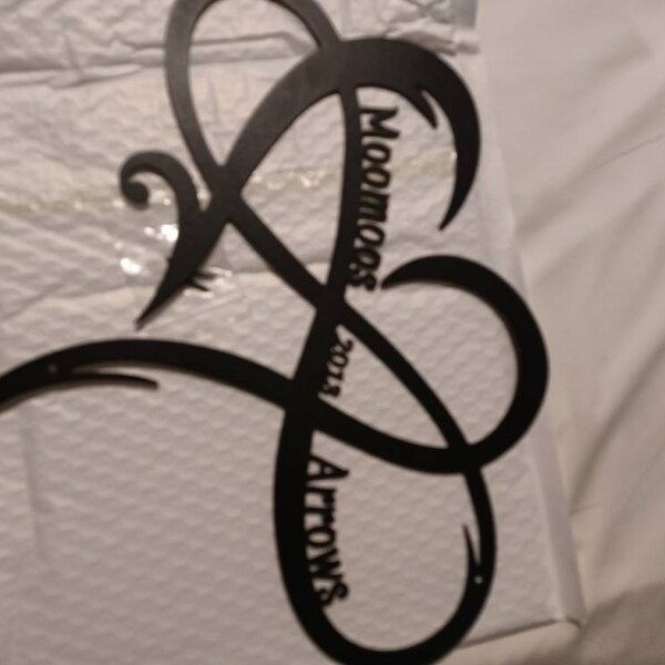 Personalized Metal Infinity Heart Sign - Customizable Heart Plaque ...