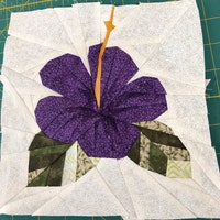 Hibiscus Quilt Block Pattern, Hibiscus Flower, PDF Instant Download ...