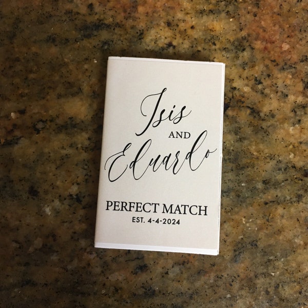 Custom Wedding Matchbooks SET OF 50 - Wedding Favors - Champagne Tower ...