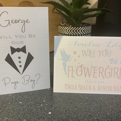 Will You Be My Page Boy Card, Page Boy Card, Card for Page Boy, Be My ...