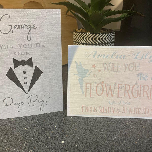 Will You Be My Page Boy Card, Page Boy Card, Card for Page Boy, Be My ...