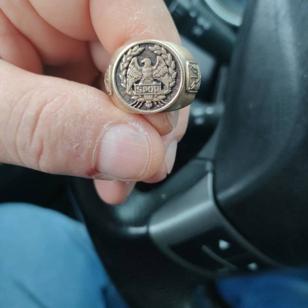 Aquila Spqr Ring Ancient Roman Eagle Mens Jewelry - Etsy