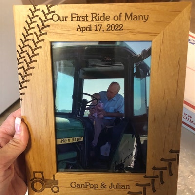 Tractor Personalized Picture Frame, Gift for Grandpa, Tractor Ride, Any ...