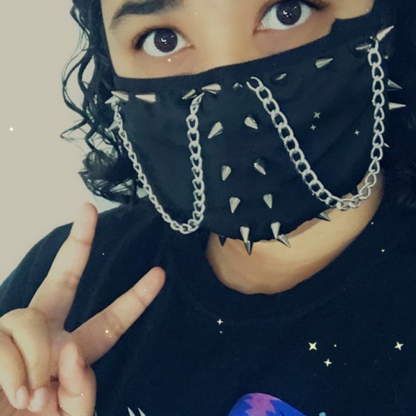 Spiked Chain Punk Goth Emo Eboy Mask - Etsy