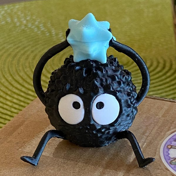 Soot Sprite Desk Buddy + Pink Candy + 3d Printed Model + Studio Ghibli ...
