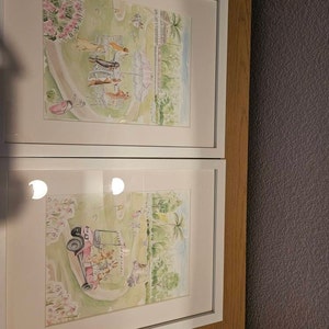 Set of Two Nursery Art Prints Parisian Carousel and Cafe With Preppy ...