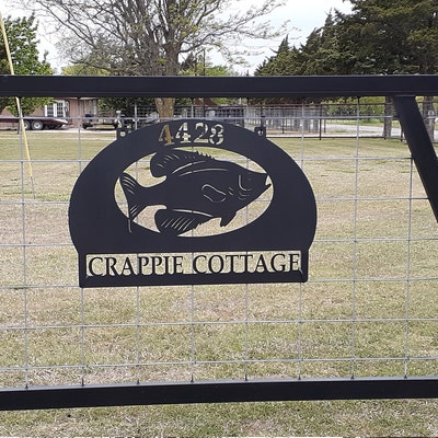 Metal Fish Sign With Crappie Fish - Etsy