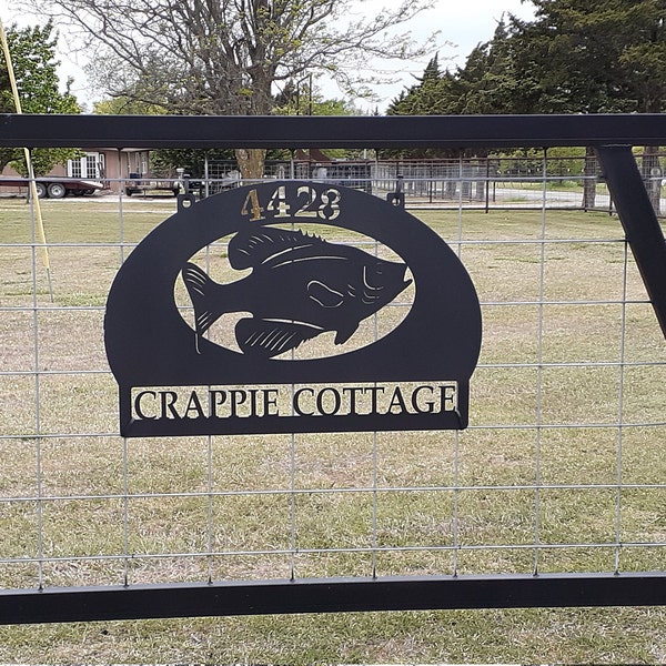Metal Fish Sign With Crappie Fish - Etsy
