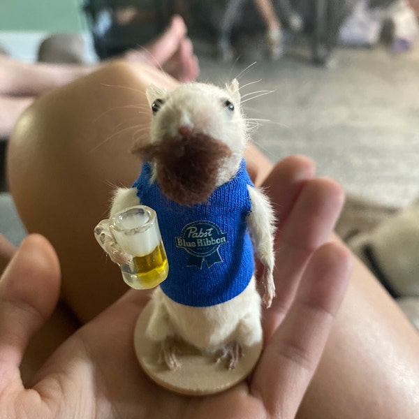 Bearded Beer Drinker Taxidermy Mouse - Etsy