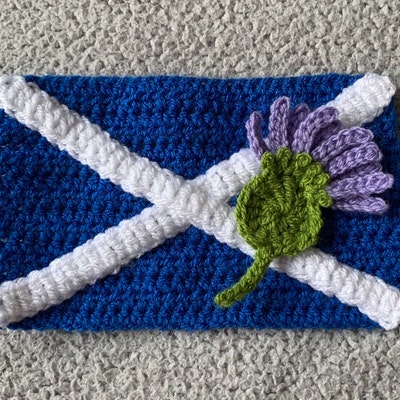 Crochet Pattern Scotland Flag With Thistle Instant Pdf Download - Etsy