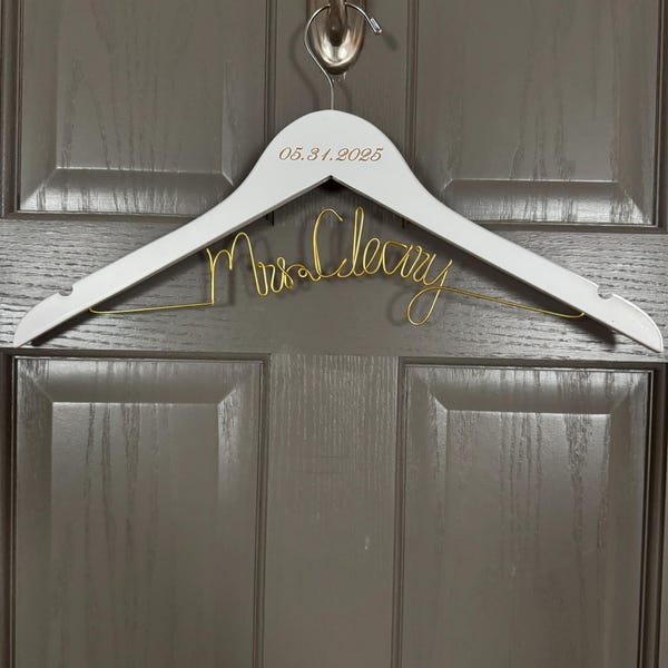 Bridal Hanger, Wedding Name Hanger, Personalized Hanger, Wedding Custom ...