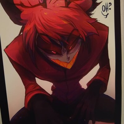 Hazbin Hotel Neon Alastor Fanart Prints - Etsy