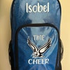 Personalized Embroidered GLITTER Backpack Cheer Bag Sports Backpack 6 ...