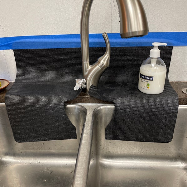 White Double SINK EDGE GUARD, Kitchen, Splash and Countertop Protector ...