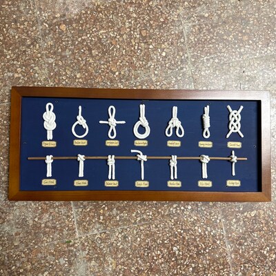 Big Size Nautical Knot Shadow Frame, Sailor Knot,coastal Decor,frame ...