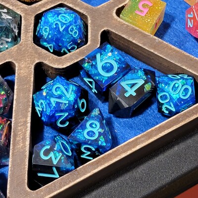 Faerie Fire Handmade Sharp Edge Dice Set Dungeons & - Etsy