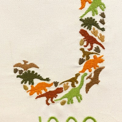 J Dinosaur Embroidery Design Dinosaur Alphabet, Dinosaur Embroidery ...