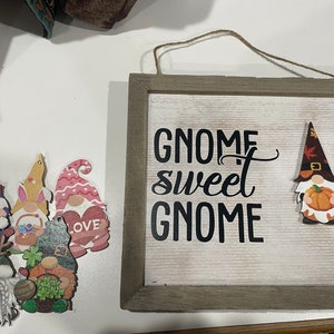Interchangeable Welcome Gnome Sign for Front Door Home Decor New Home ...
