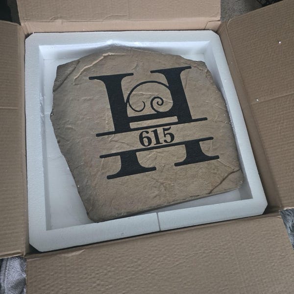 Personalized Monogram Name Rock - Engraved Stone - Custom Personalized ...
