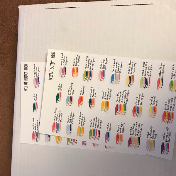 Reading Challenge Planner Stickers - Reading Planner Stickers - Reading ...