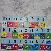 Alphablocks Set, Colored Alphablocks. DYI Kit - Etsy Canada