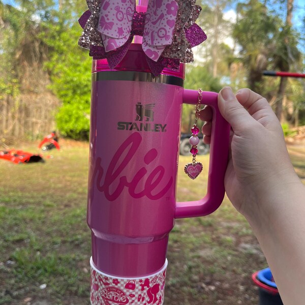 Antique Pink Stanley Straw Bow - Pink, Mauve, and Gold - Etsy