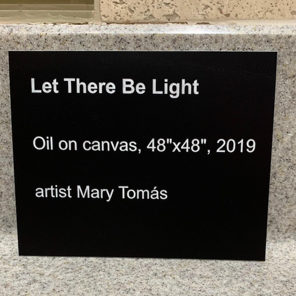 Art Museum Gallery Description Wall Sign - Custom Art Gallery Sign ...