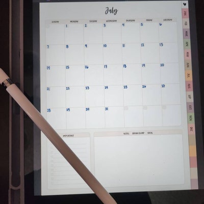 Digital Planner Goodnotes, Dark Digital Planner, Undated Digital ...