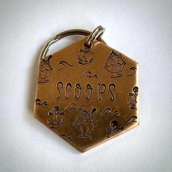 You're a Gem / Custom Hand Stamped Dog Tag, Personalized Metal Pet ID ...