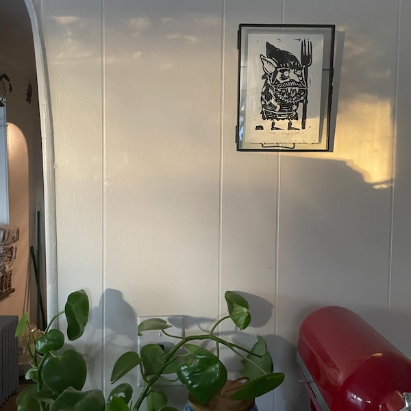 The Kitchen Goblin, Goblin Print, Kitchen Print, Weird Wall Art, Occult ...