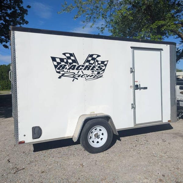 Racing Trailer Decal Graphics, Custom Motorsports Vinyl for Enclosed ...