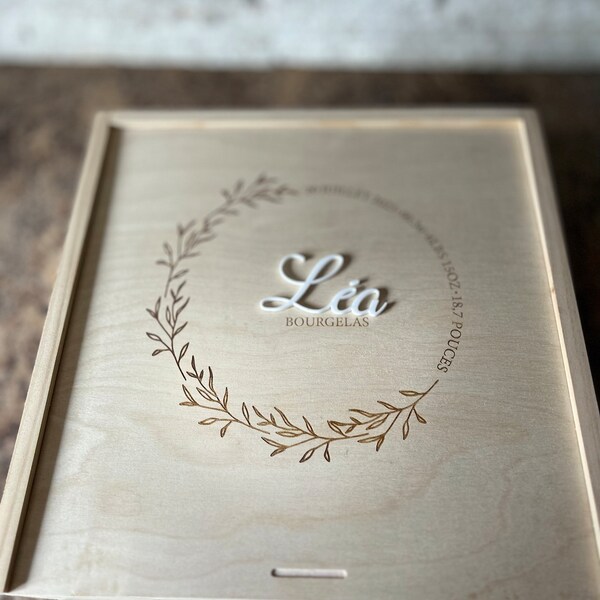 Baby Keepsake Box, Personalized Baby Box, New Born Baby Gift, Engraved ...