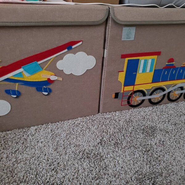 PERSONALIZED Choo Choo (train) Toy Box + Storage Box, Bedroom Decor for ...