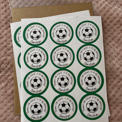 Soccer Stickers, Soccer Birthday Party, Soccer Party Stickers ...