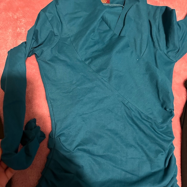 Festival Top, Long Sleeve Blouse for Women, Teal Clothing, Boho Shirt ...