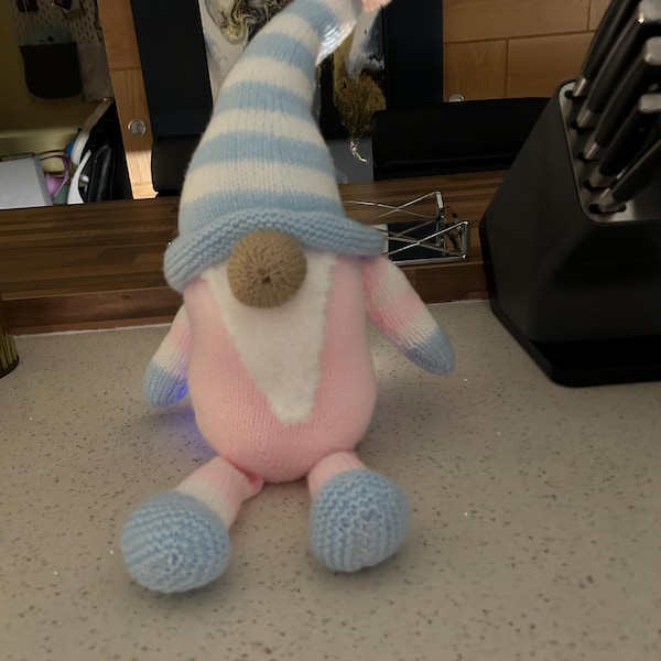 Bee Gnome Knitting Pattern: Knitted Gonk With Flowers (PDF Pattern ...