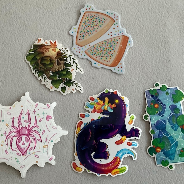 Sprinkle Spider Sticker - Kawaii Art - Pink Arachnid - Spooky and Cute ...