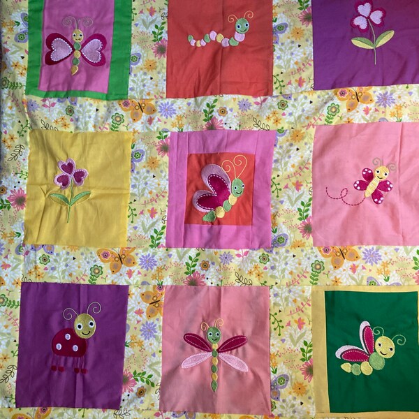 Cute Bugs Machine Embroidery Designs, Set of 8 Garden Insects, Fill ...